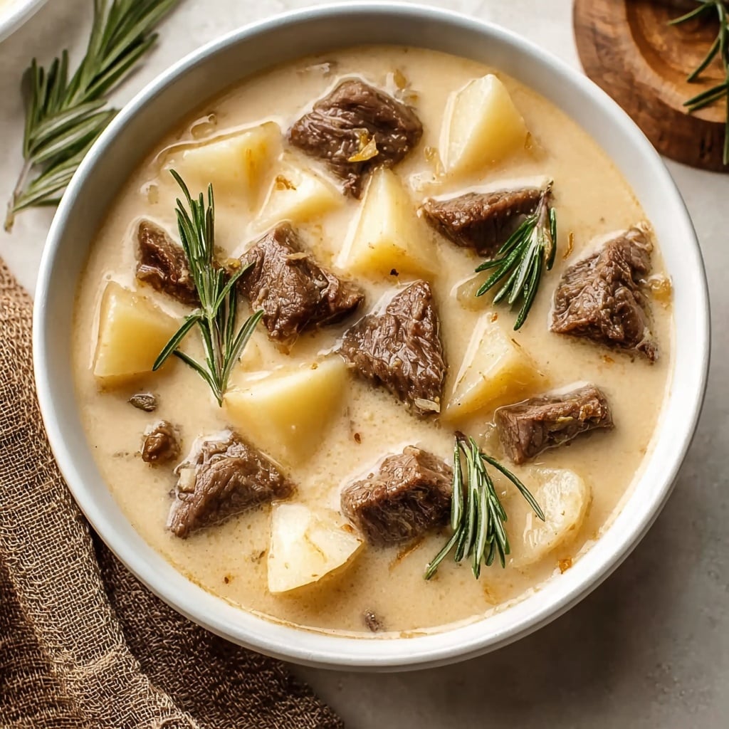 1 lb Steak Sirloin or Rib-Eye Cubed: Tender & Cozy Soup Delight
